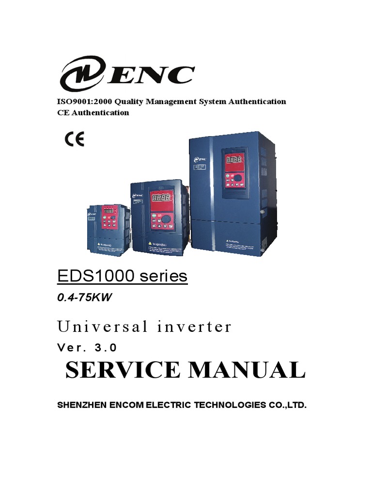 EDS1000 Inverter User Manual | PDF | Power Inverter | Electric Motor