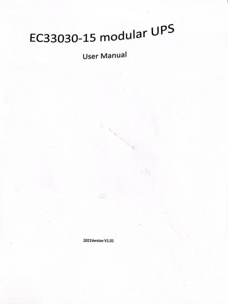 IMP EC33030 Modular UPS Manual | PDF