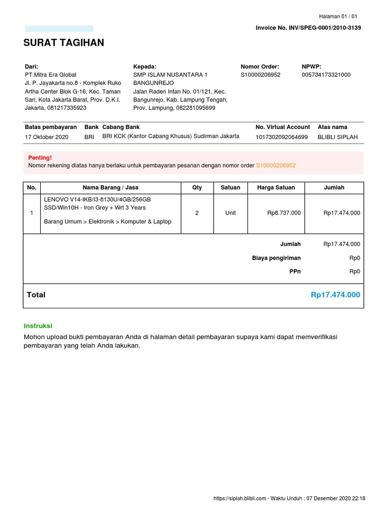 Invoice-Lenovo 2 Delta | PDF
