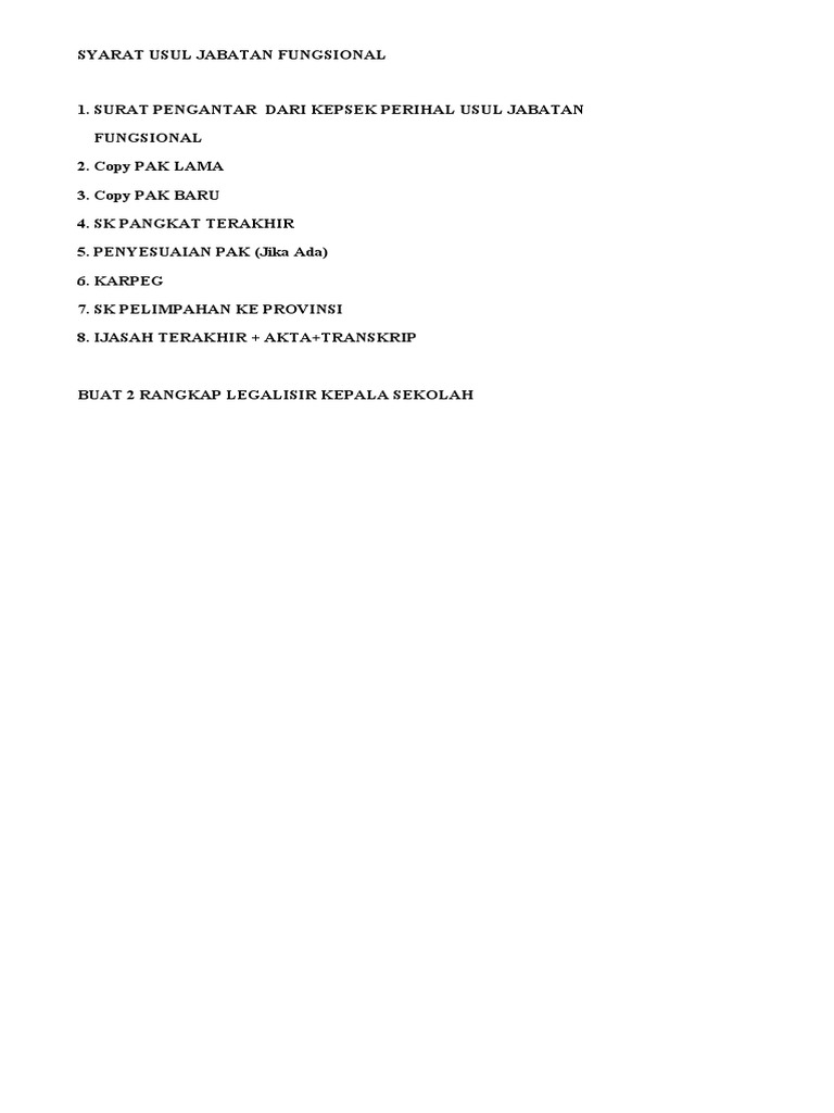 Sarat Usul Jabfung Dan Knaikan Pangkat | PDF