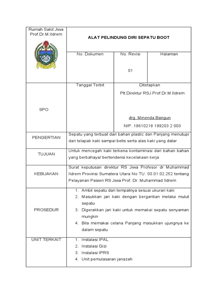 SPO APD Sepatu Boot | PDF