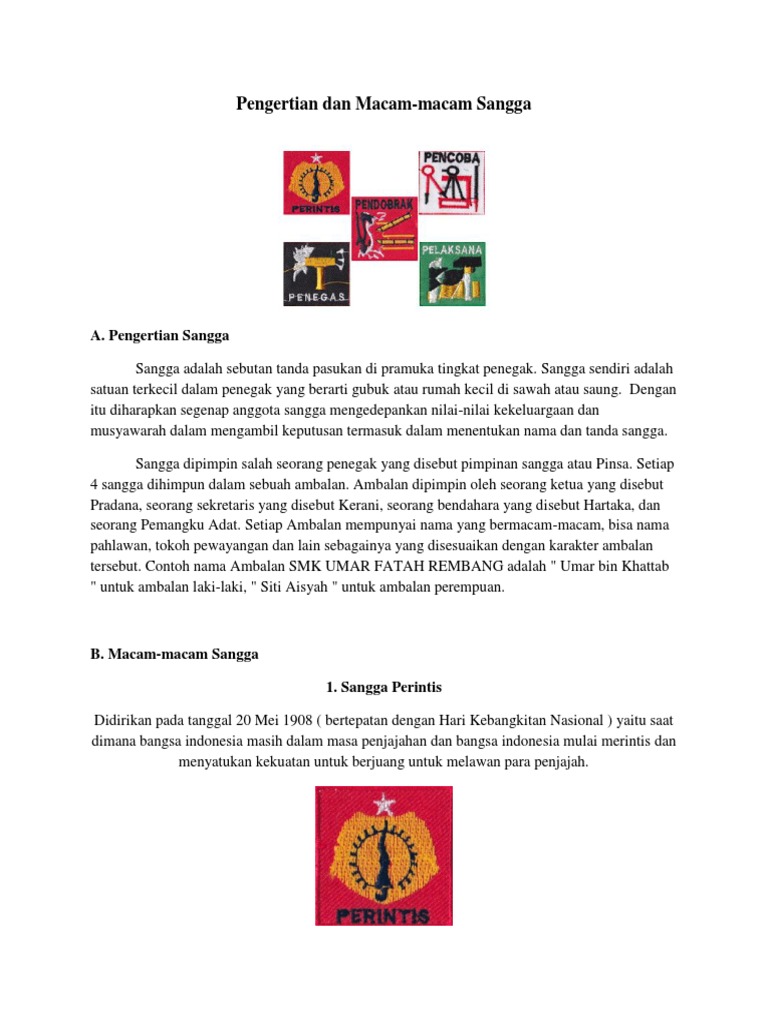 Sangga Pramuka | PDF