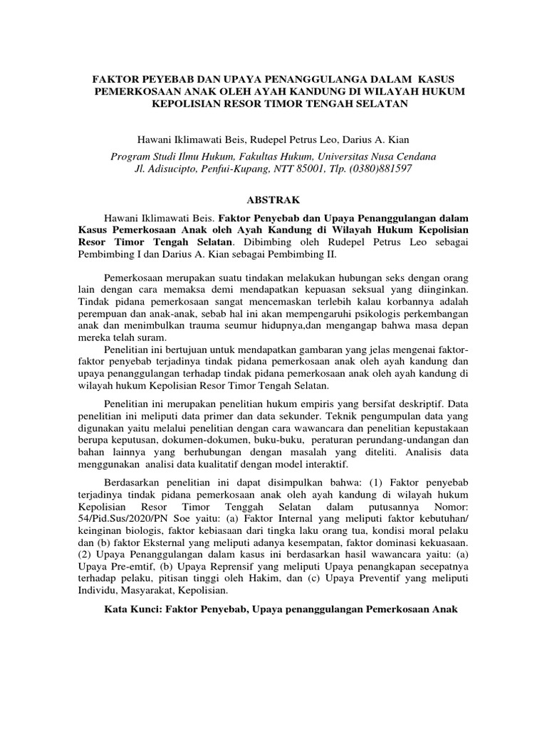 Jurnal Skripsi Hawani Beis | PDF