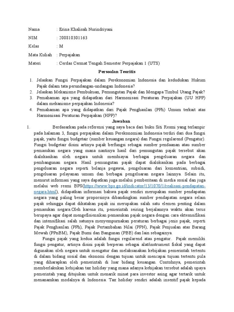 UTS Perpajakan | PDF