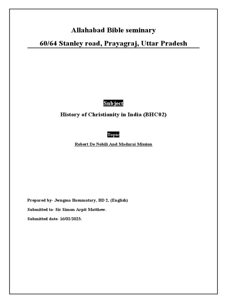 Allahabad Bible Seminary 60/64 Stanley Road, Prayagraj, Uttar Pradesh ...