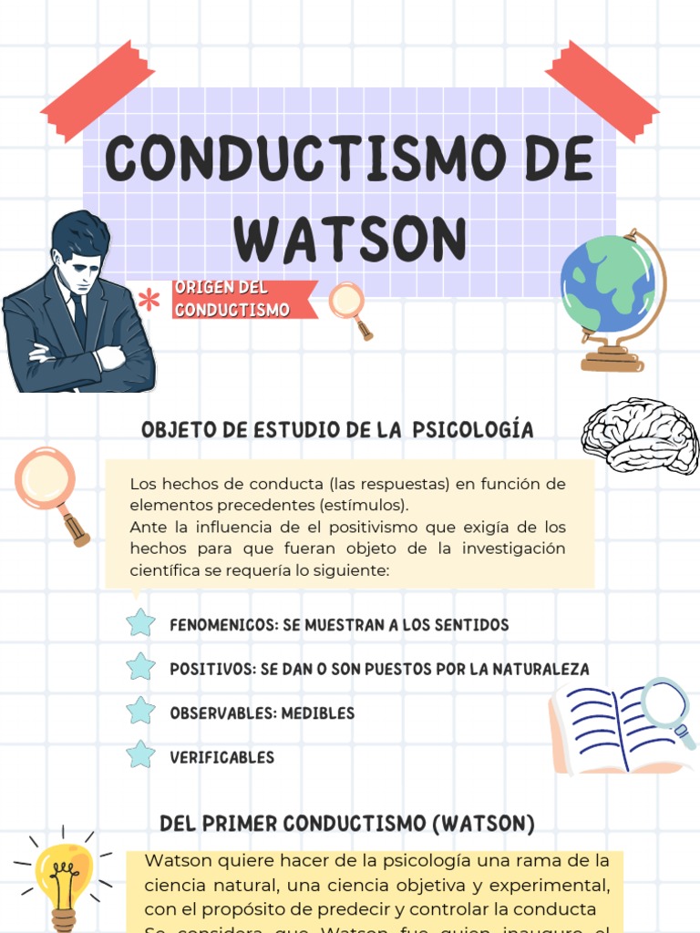 Conductismo de Watson: Origen y Objetivos | PDF | Behaviorismo | Sicología