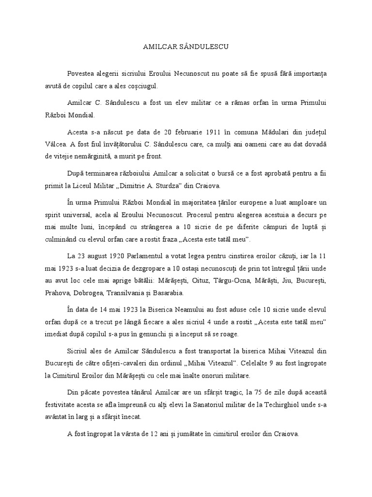 Amilcar Sandulescu | PDF