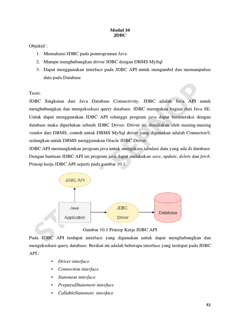 Modul10 JDBC (Praktikum) | PDF