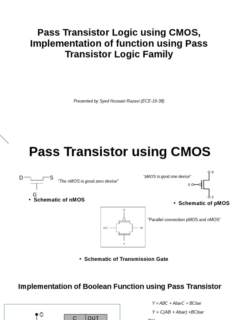 Pass Transistor Logic Using CMOS, Implementation of Function Using Pass ...