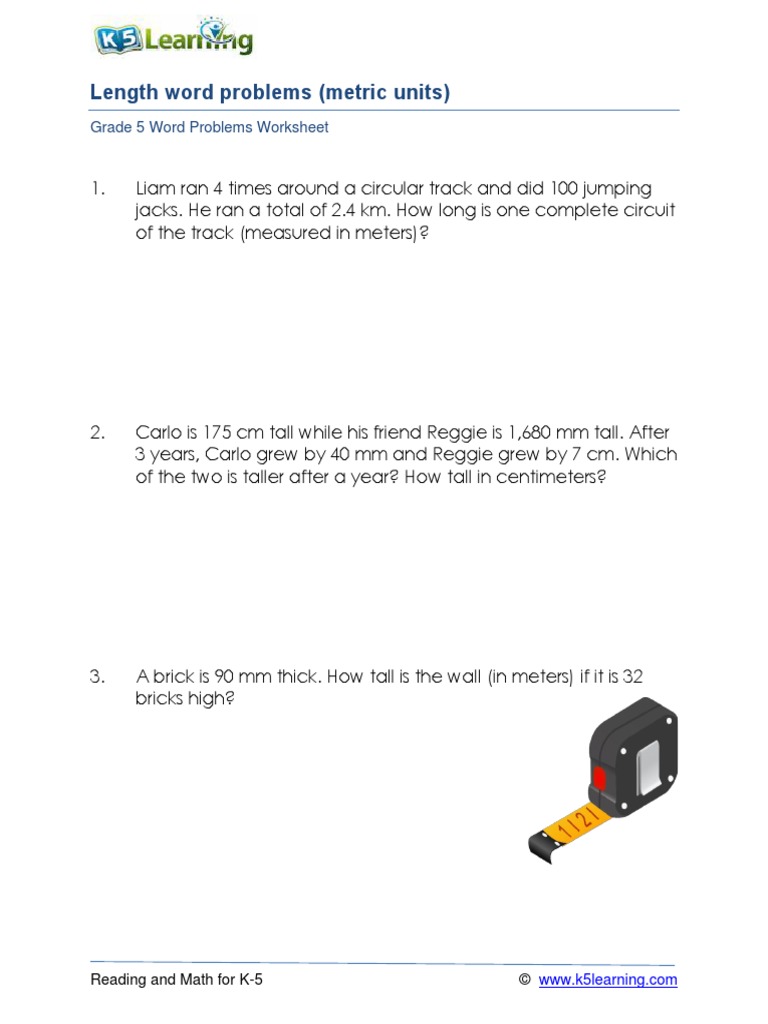 WS - Length Word Problems | PDF