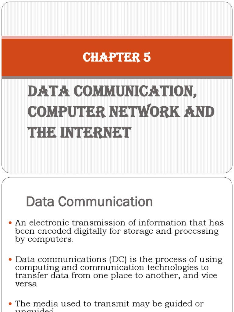 Chapter 5 Data Communication Computer Network Internet And Computer Pdf Computer Network