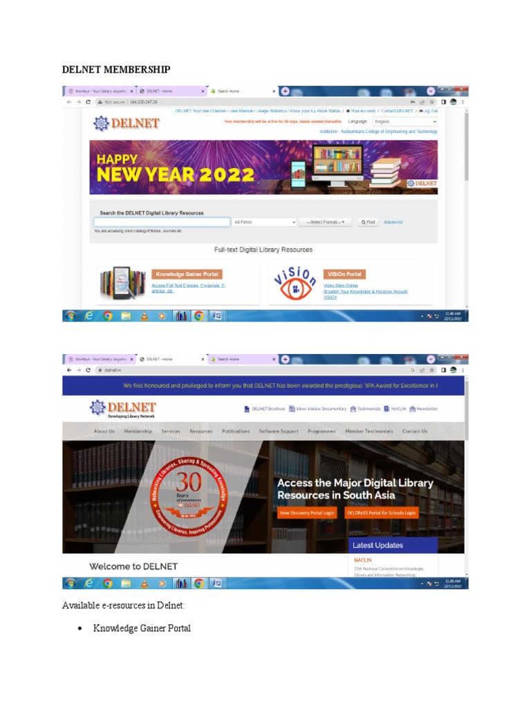 Delnet Membership: Available E-Resources in Delnet: Knowledge Gainer ...