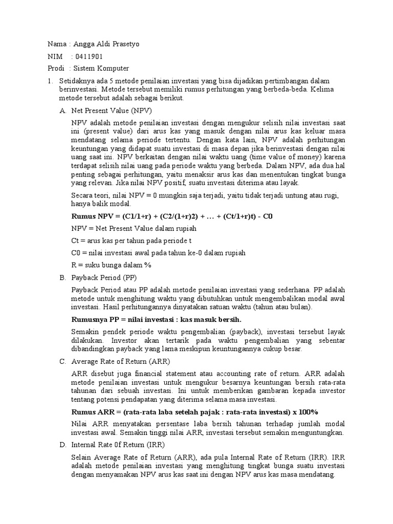 Angga Aldi Prasetyo - Manajemen Proyek UAS | PDF