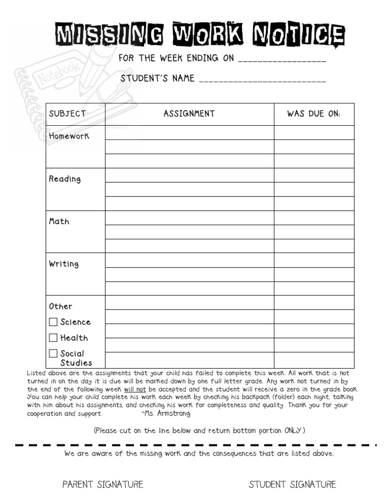 Missing Work 2 | PDF