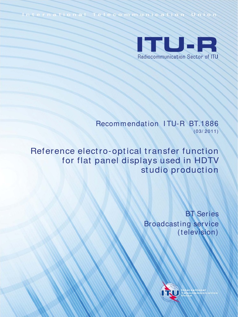 R Rec BT.1886 0 201103 I!!pdf e | PDF | Radio | Information And Communications Technology