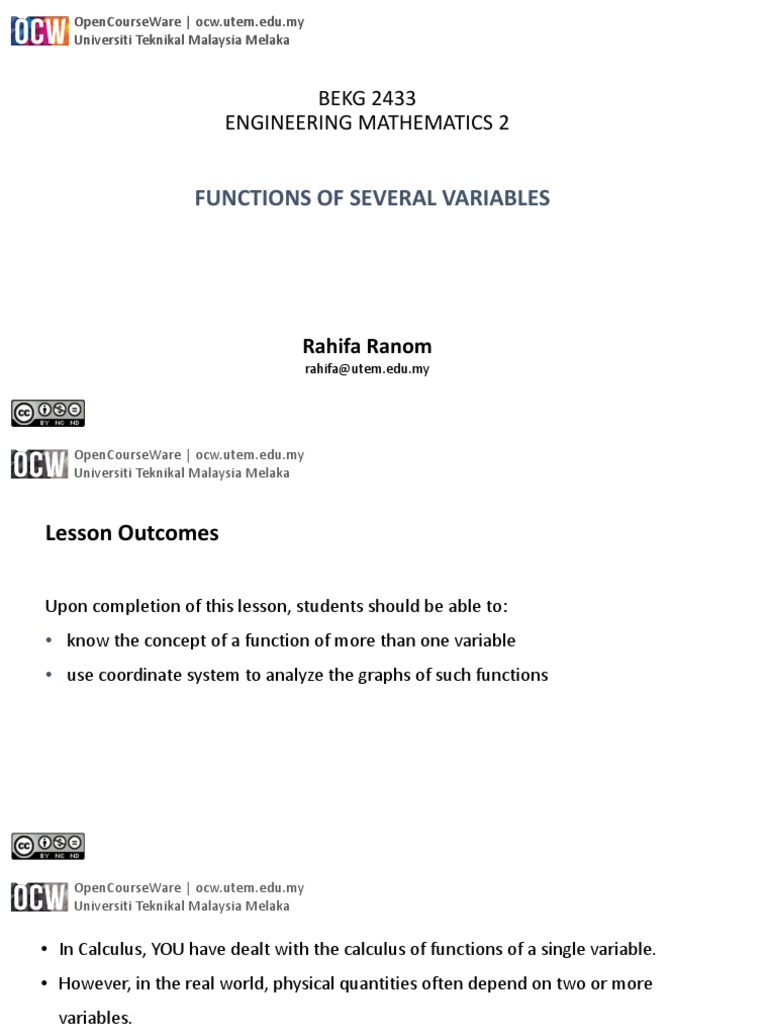 OCW Week 1 | PDF | Function (Mathematics) | Variable (Mathematics)
