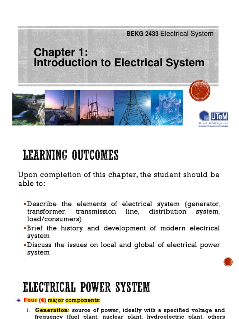 An Overview of Electrical Power Systems: From Generation to Last Mile ...