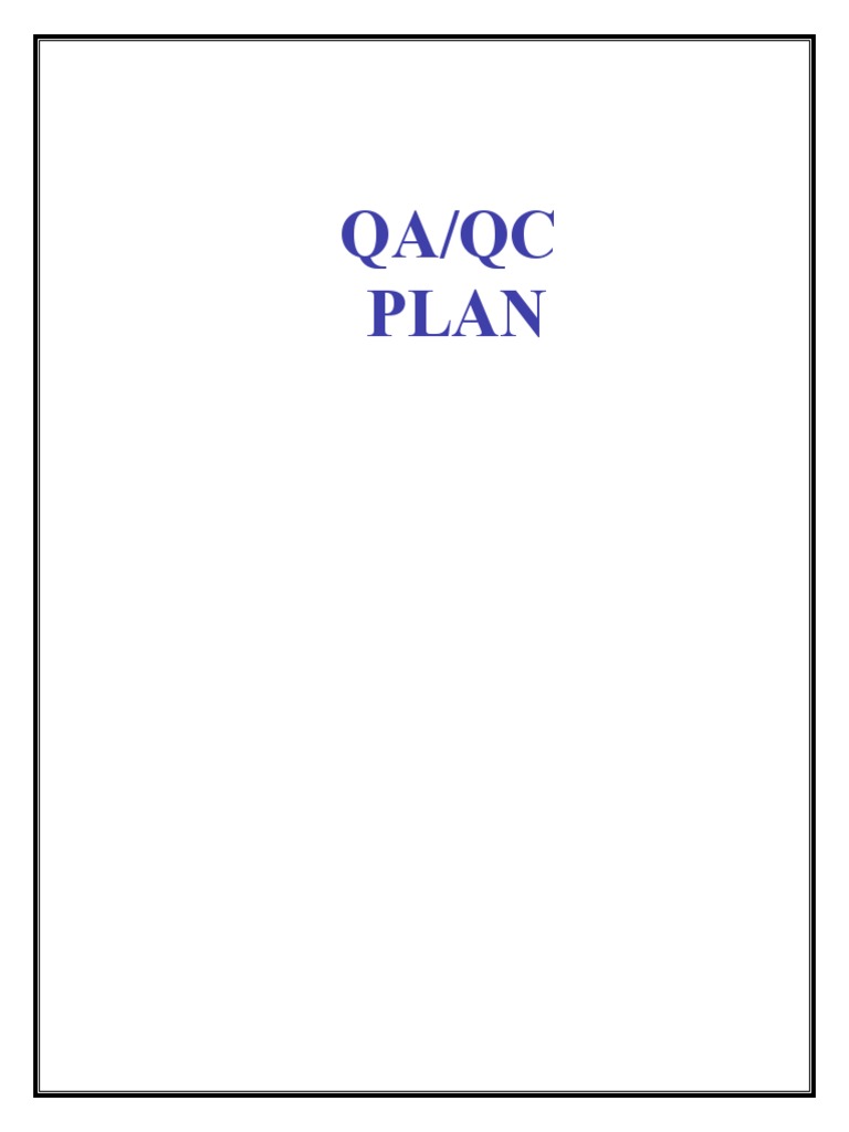 Qa Qc 1 Pdf Quality Management System Specification Technical