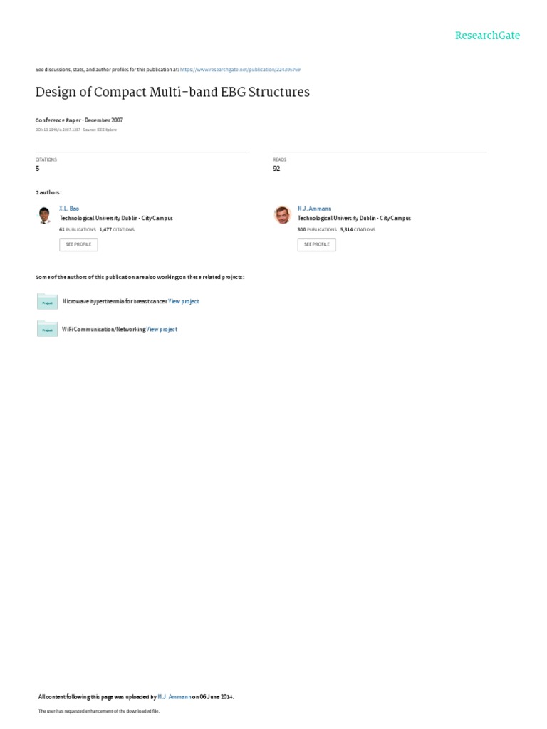 Design of Compact Multi-Band EBG Structures | PDF | Metamaterial ...