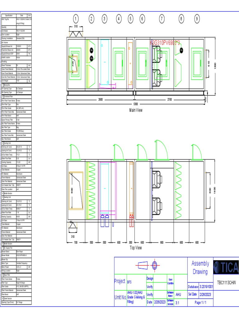 Outline - AHU-1.02 (AHU Grade C-Mixing & Filling) | PDF