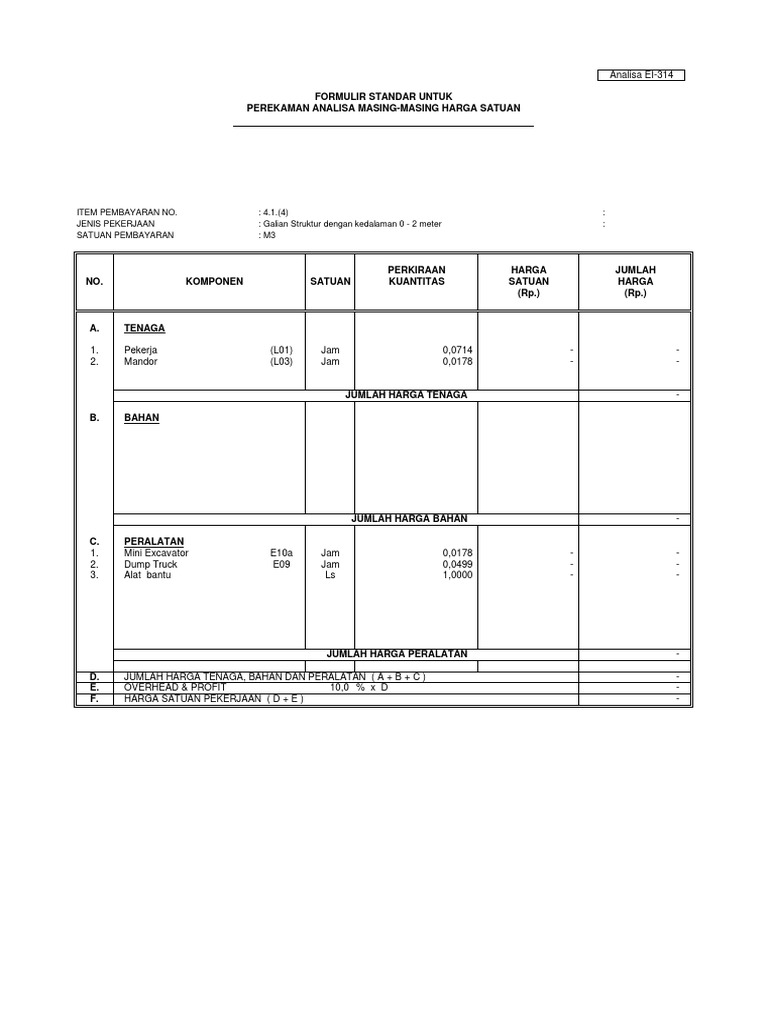 4.1. (4) Galian Struktur Dengan Kedalaman 0 - 2 Meter | PDF