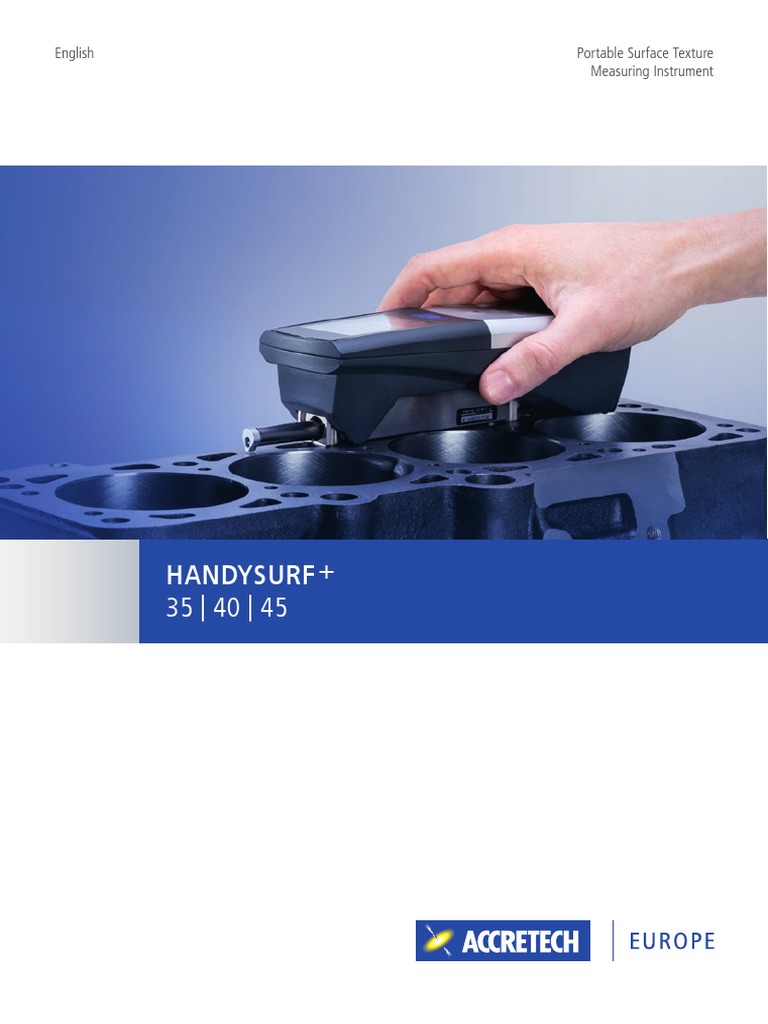 Handysurf +: Portable Surface Texture Measuring Instrument English ...