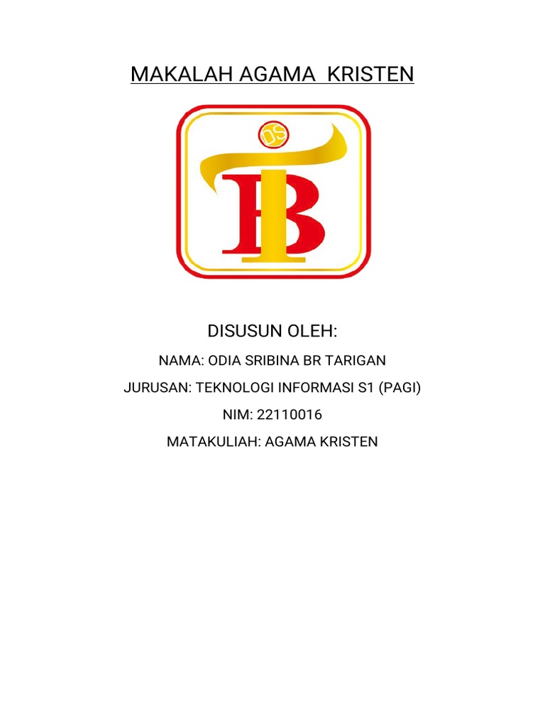 Makalah Agama Kristen: Disusun Oleh | PDF