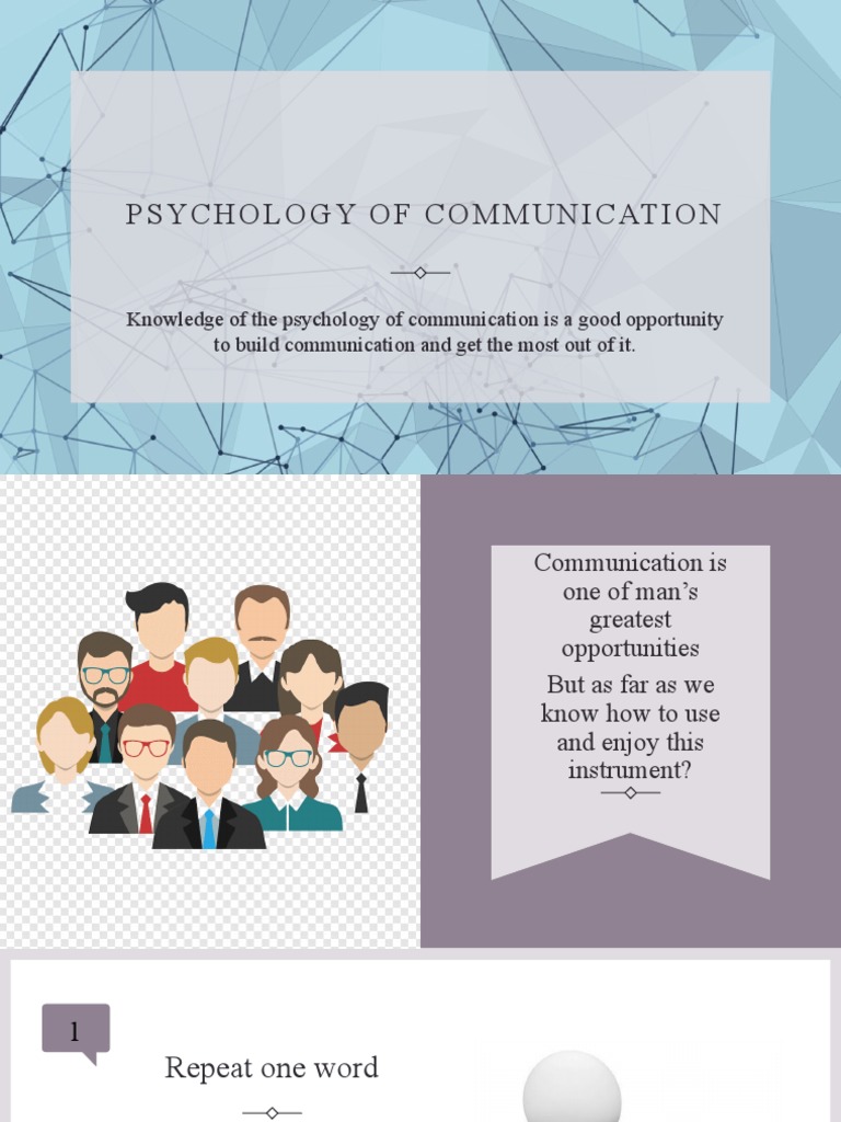 Psychology of Communication | PDF | Communication | Nonverbal Communication