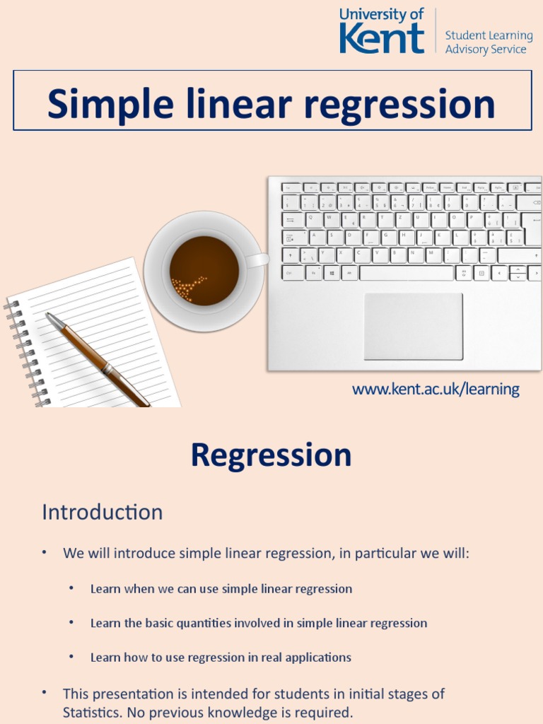Simple Linear Regression | PDF | Regression Analysis | Errors And Residuals Simple Linear Regression | PDF | Regression Analysis | Errors And Residuals