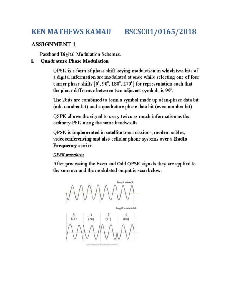 Data Communication Assignment 1 Pdf Modulation Sound Production