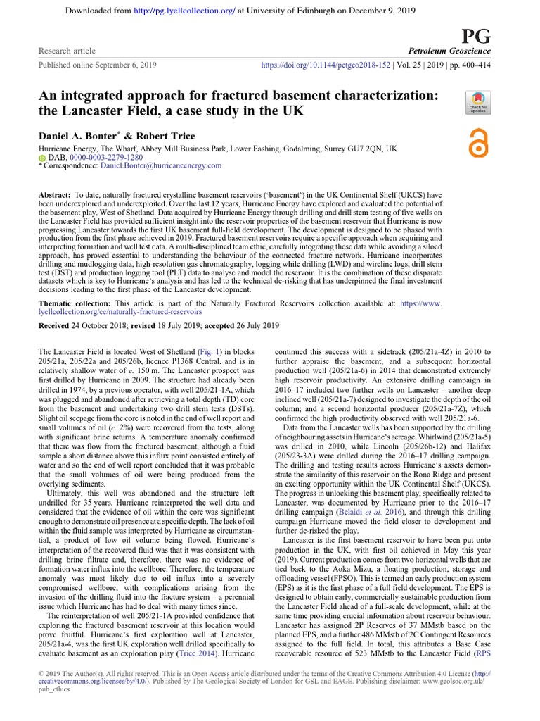 Bonter2019 An Integrated Approach For Fractured Basement ...