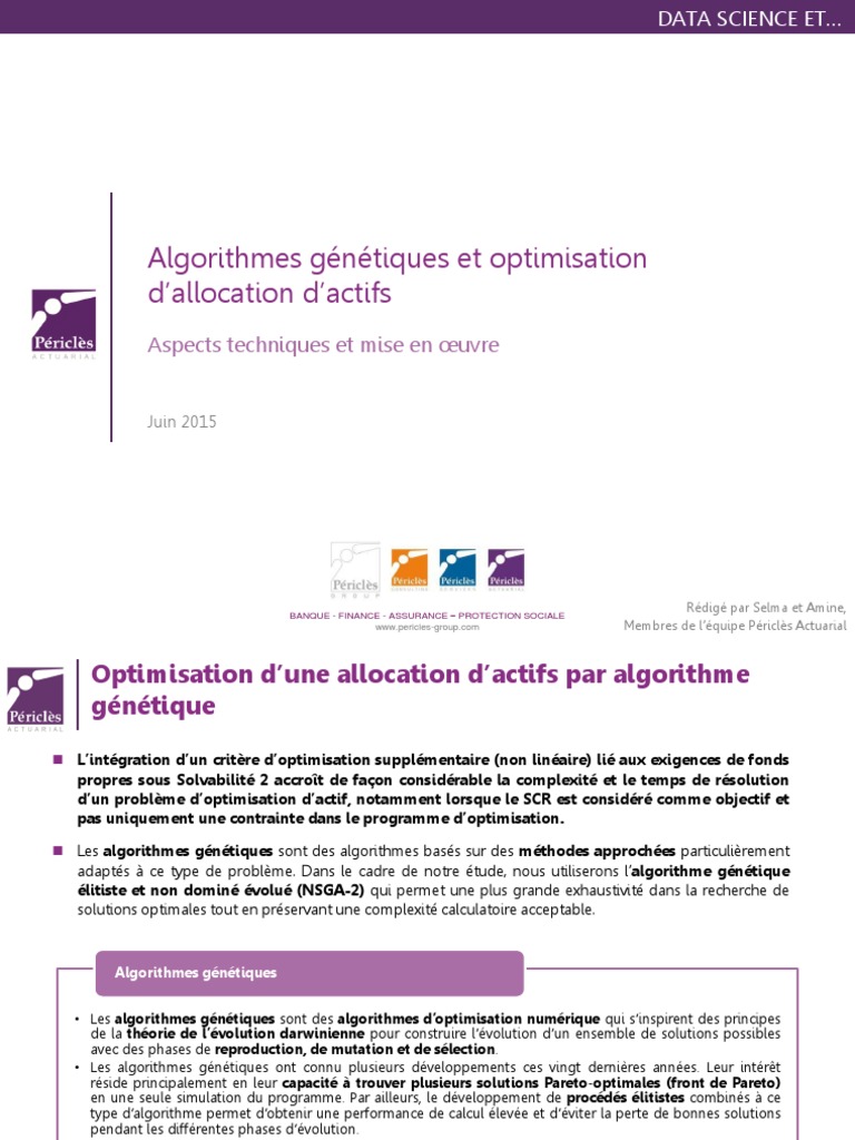 Ceipa110 Datas Gen Algorithme Genetique Allocation Actifs | PDF | Algorithme génétique ...