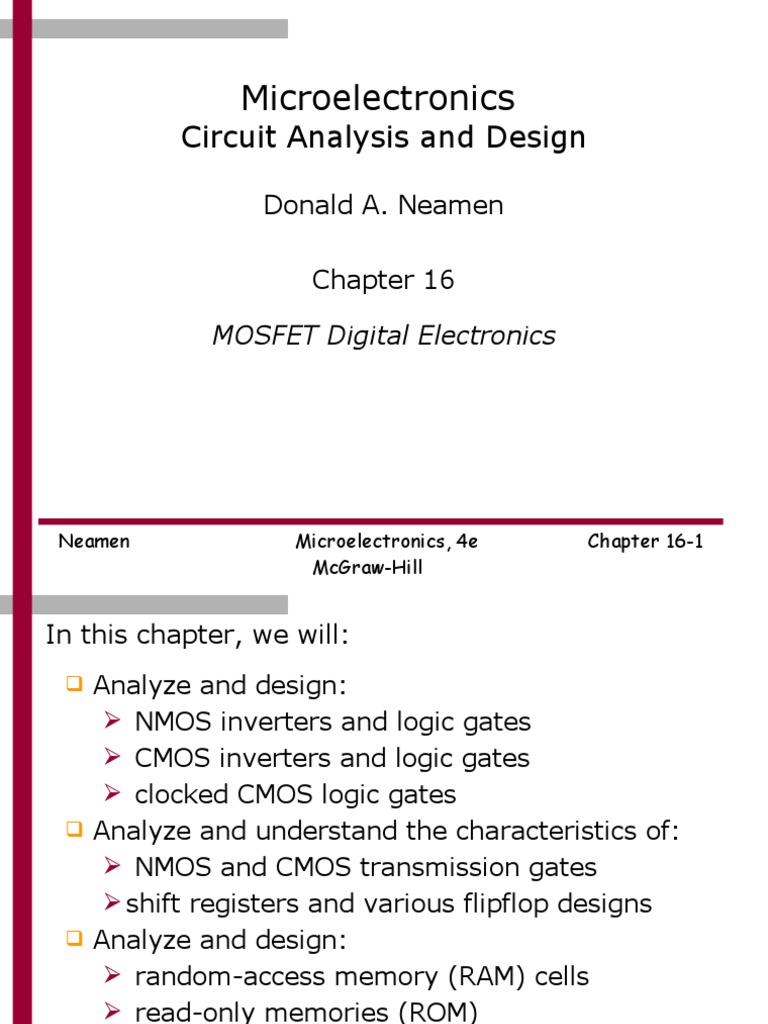 Chapter 16 | PDF | Mosfet | Cmos