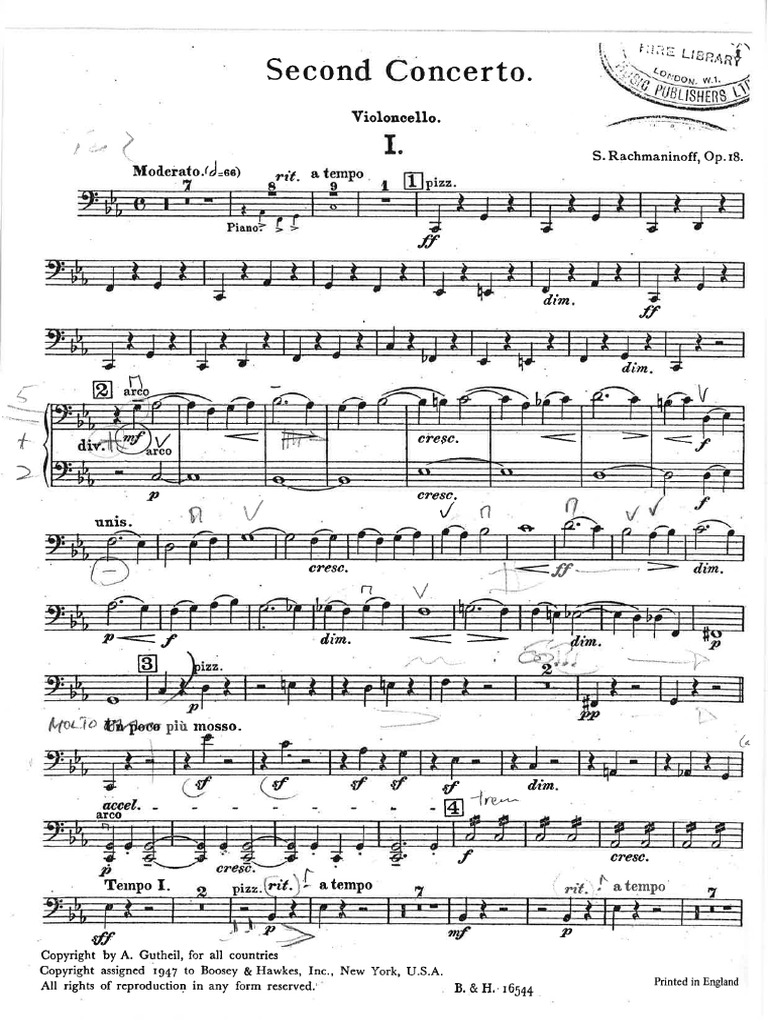 Rachmaninoff Piano Concerto 2 | PDF | Rhythm And Meter | String Instruments