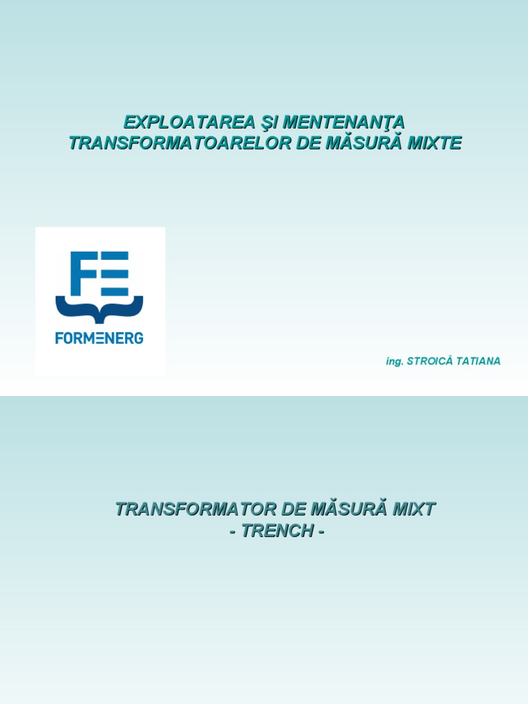 Transformatoare de Măsură Mixte | PDF