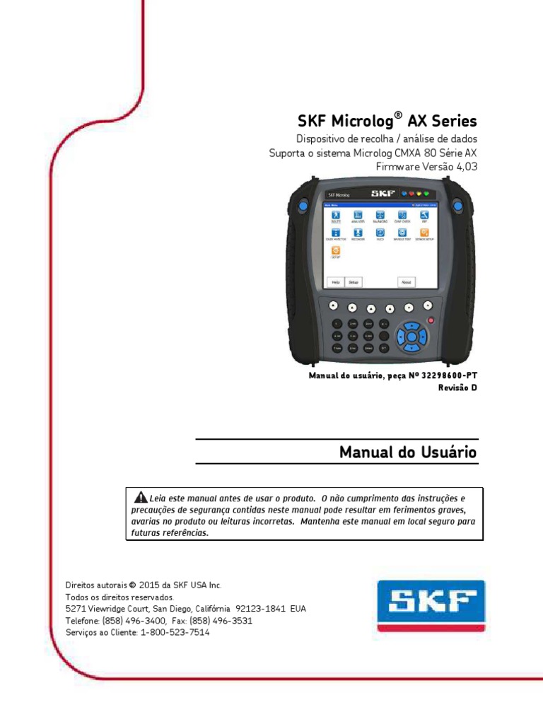 SKF Microlog AX Series | PDF | Primeiros socorros | Dados