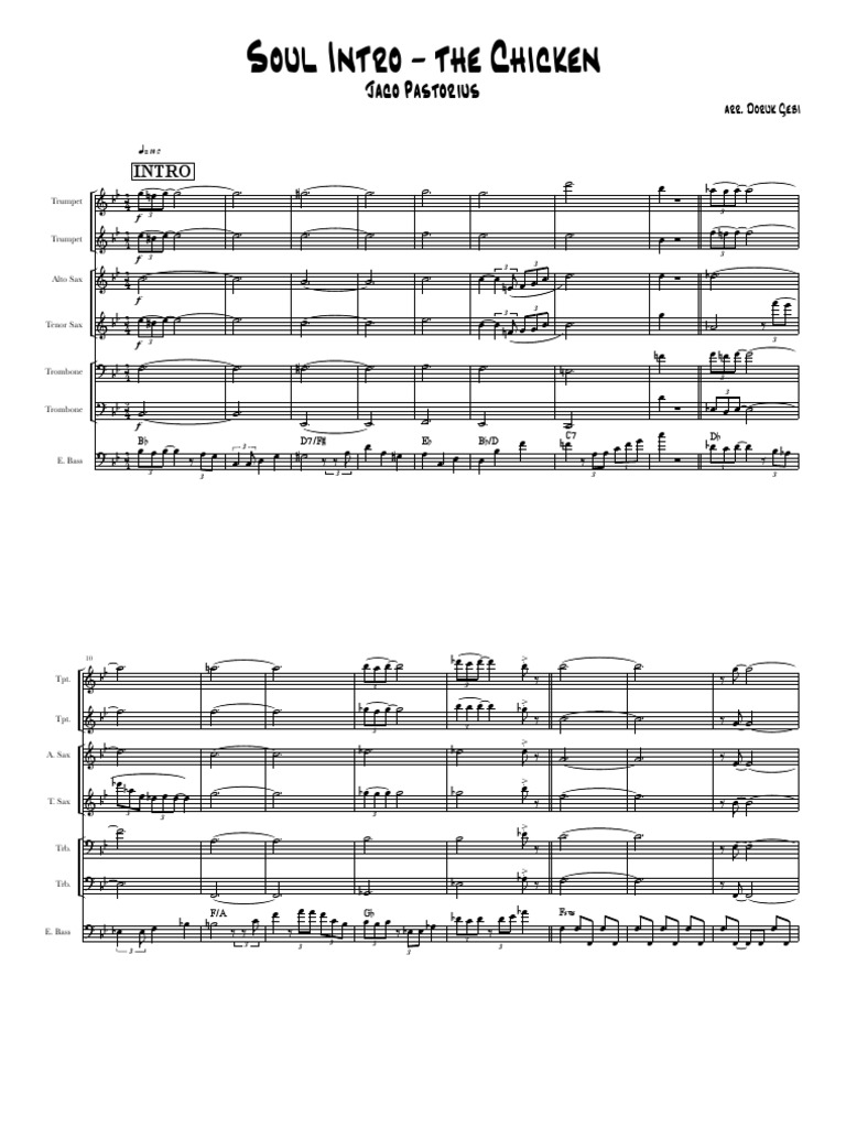 Soul Intro - The Chicken: Jaco Pastorius | PDF