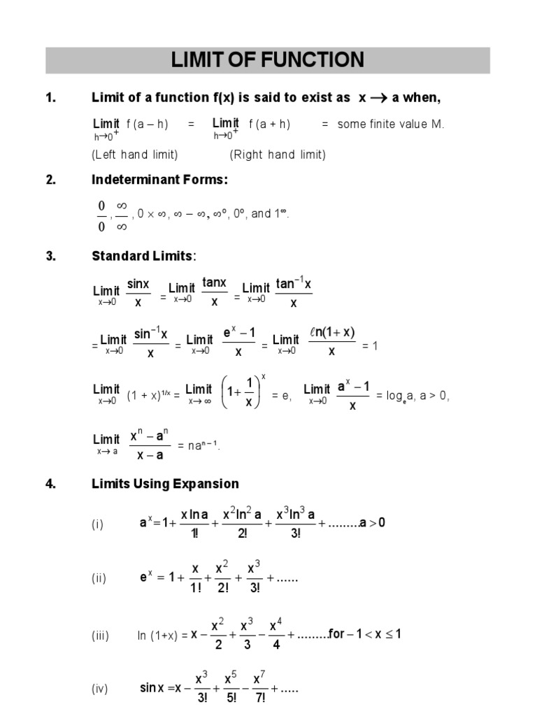 Limit Of Function Pdf Mathematical Analysis Complex Analysis