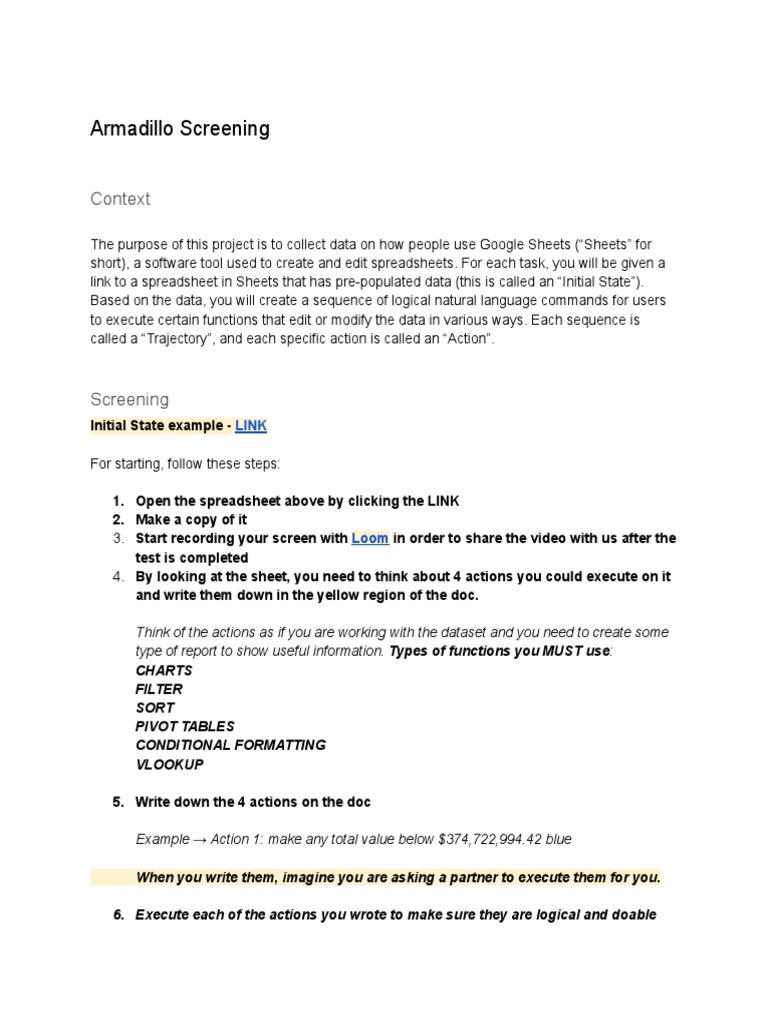 External - Armadillo Screening 03.10 Updated | PDF