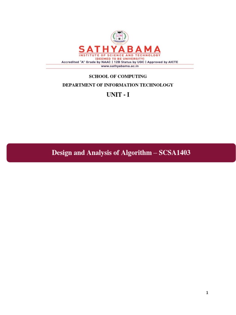 DAA Unit-1 | PDF | Time Complexity | Variable (Computer Science) DAA Unit-1 | PDF | Time Complexity | Variable (Computer Science)