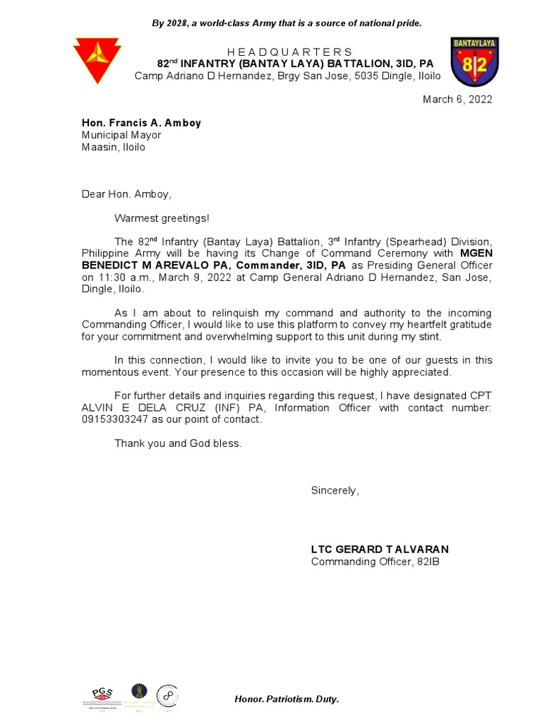 82 Infantry (Bantay Laya) Battalion, 3id, Pa: by 2028, A World-Class ...