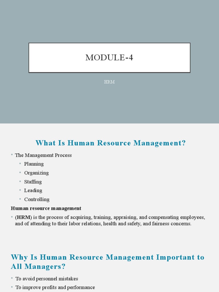 Module 4 | PDF | Human Resource Management | Human Resources