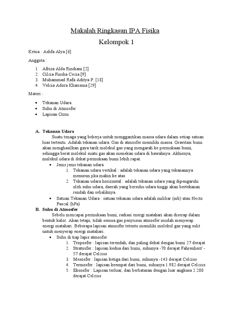 Makalah IPA Fisika | PDF