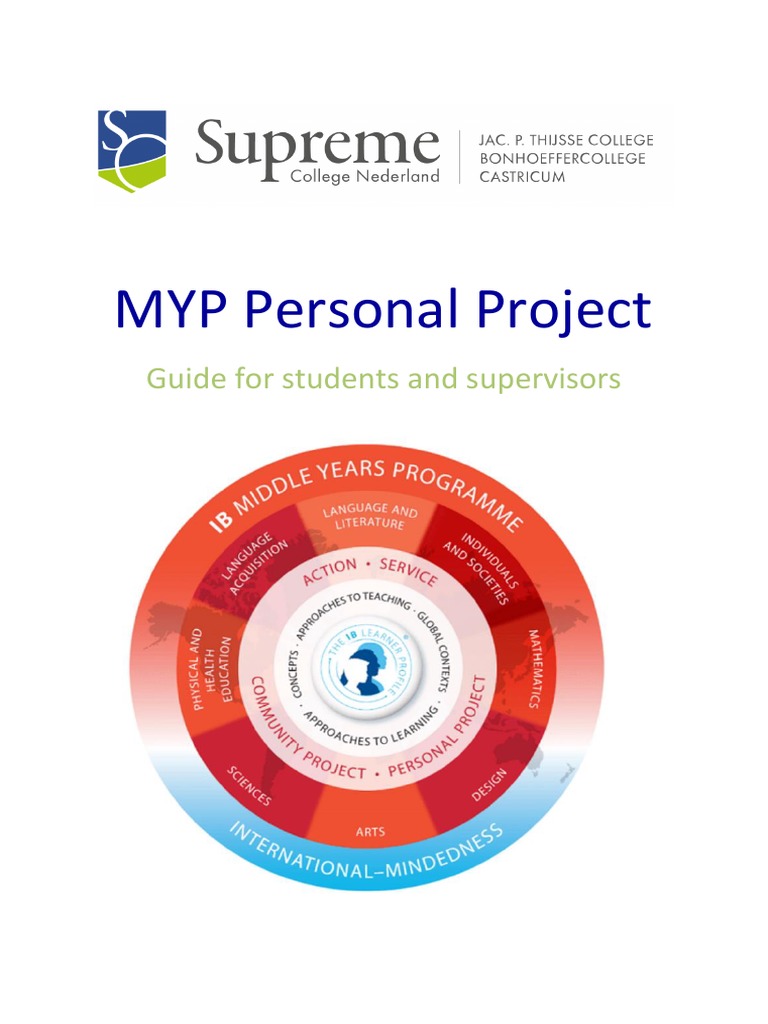 MYP Personal Project Guide for Students | PDF | Goal | Learning