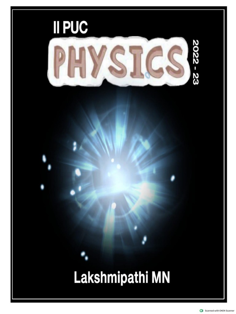 PUC II Phy Numerical Problems With Solutions | PDF