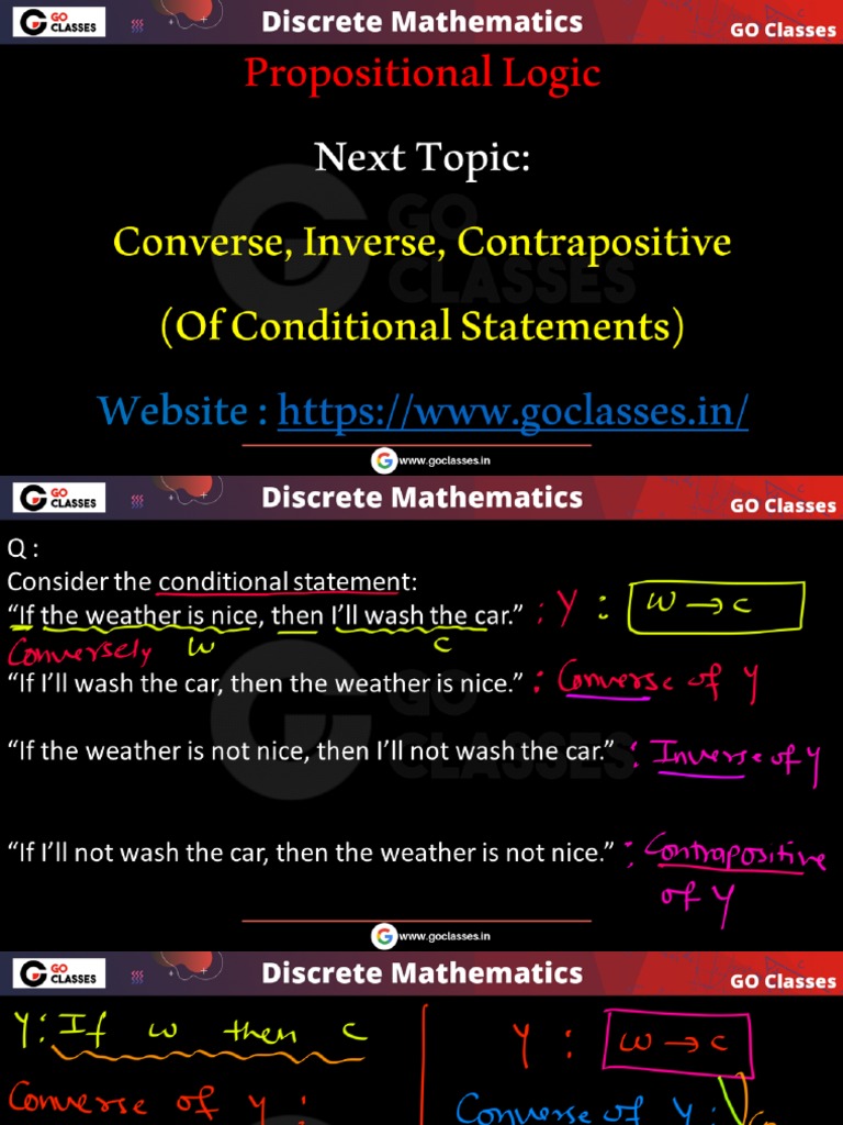 Lecture 11 - English-Logic Translation, Converse, Unless Word Annotated ...
