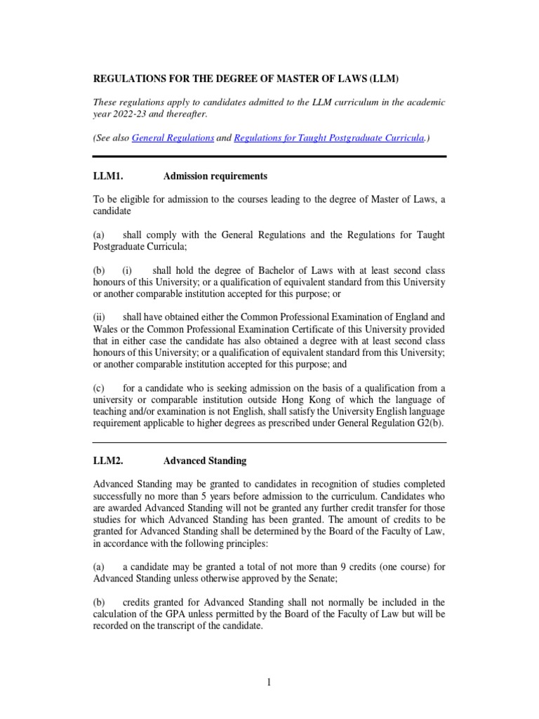 LLM Reg Syll 2022-23 | PDF | Academic Degree | Thesis