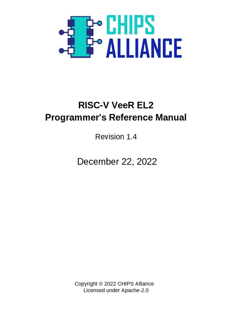 Risc-V Veer El2 Programmer's Reference Manual: December 22, 2022 | PDF ...