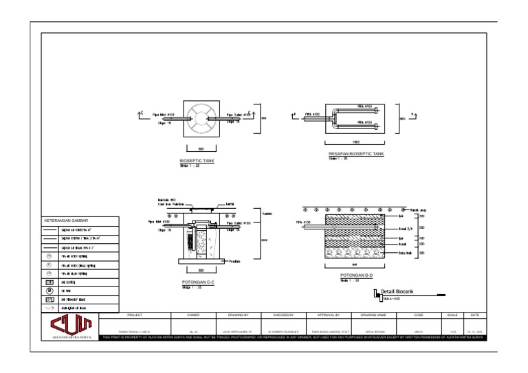 Detail Biotank and Bioseptic Tank Design | PDF