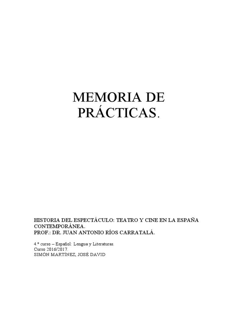 Memoria de Prácticas | PDF